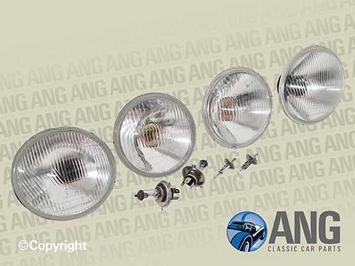 5 3 4 HALOGEN HEADLAMP UNITS BULBS x 4 VITESSE ANG Classic Car Parts 2024